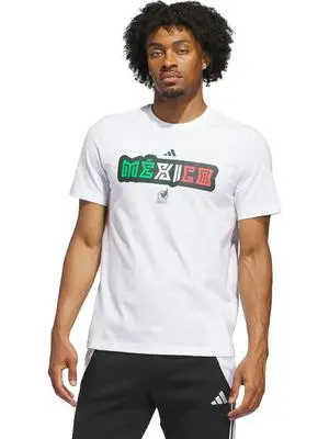 Adidas World Cup 26 Mexico Home Graphic Tee - White