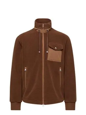 Moncler Padded Zip-up Sweatshirt - Brown