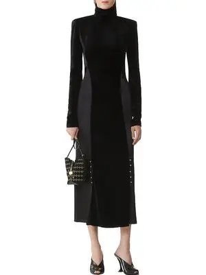 LANVIN Velvet Midi Dress - Black