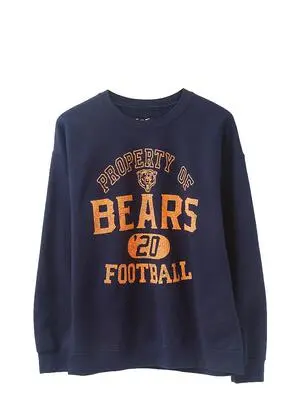 Junk Food Clothing Nfl Chicago Bears Fleece Crew - Navy