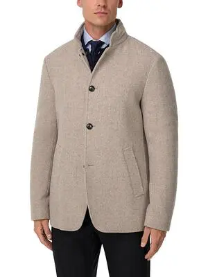 Boggi Milano Padded Pea Coat - Beige