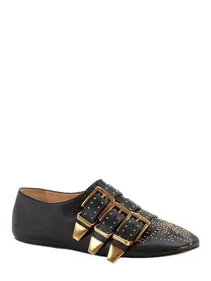 Chloé Susan Buckled Flats - Black
