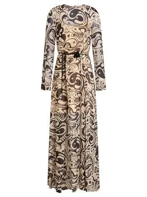 Zimmermann Printed Georgette Maxi Dress - Beige