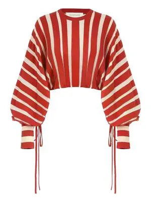 Zimmermann Striped Rebellion Sweater - Red