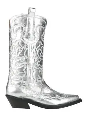 GANNI Cowboy Boots - Silver