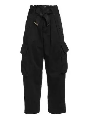 Pinko Cotton Denim Cargo Pants - Black