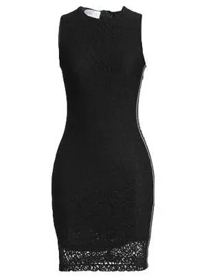 GAËLLE PARIS Mini Bodycon Dress With Lace Details - Black
