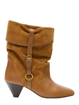 Isabel Marant Darner Buckle Boots - Chestnut