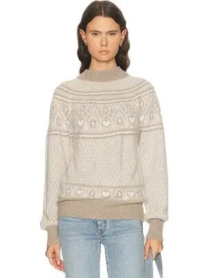 Khaite Guy" Cashmere Mockneck Sweater - Light Multi