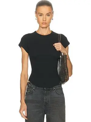 GRLFRND Scoop Hem Baby Tee - Black