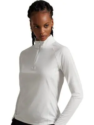 Ralph Lauren Stretch-jersey Quarter-zip - Ceramic White