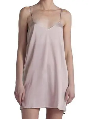 ALAS Patricia Silk Slip Mini Dress - Champagne Pink