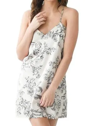 ALAS Patricia Silk Slip Mini Dress - Floral Print