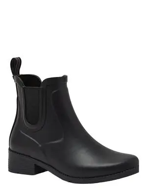 LANDS' END Rubber Chelsea Rain Boots - Black