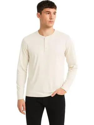 BENBEN Long Sleeve Henley Shirt - Stone