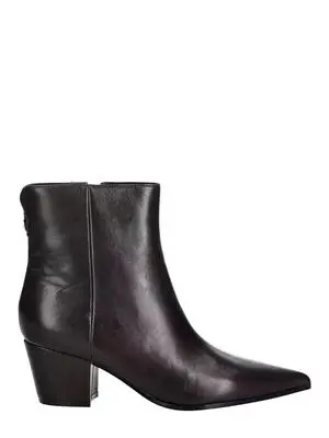 Guess Halisa 5mm Leather Ankle Boots - Brown