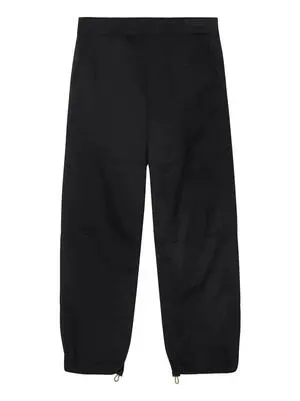 Burberry Check-pattern Drawstring Trousers - Black