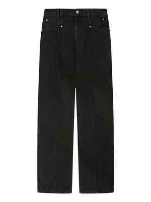 Isabel Marant Drolane Seam Flared Jeans - Black