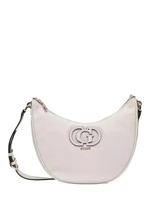 Guess Logo-patch Crossbody Bag - White