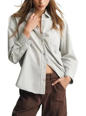 MAVI Relaxed Fit Cotton Button-up Shirt - High-rise