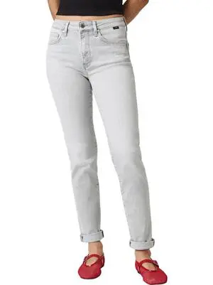 MAVI Kathleen Mid-rise Slim Boyfriend Jeans - Ice Grey Feather Blue