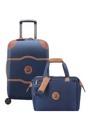 DELSEY PARIS Delsey Paris Chatelet Air 2.0 Weekender Duffle & 21" Carry-On Spinner Luggage Set Navy
