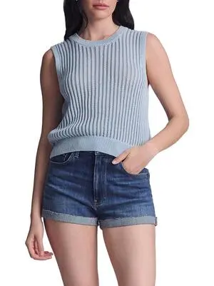 MAVI Ribbed Sleeveless Sweater - Niagara Mist