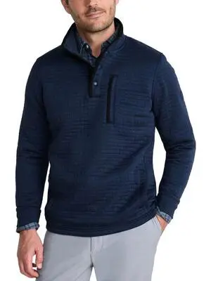 Vineyard Vines Quilted Quarter Snap Pullover - Blue Blazer