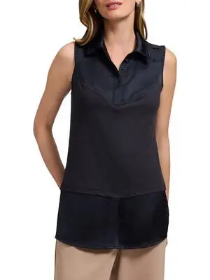 Foxcroft Sasha Sleeveless Layering Tunic - Black