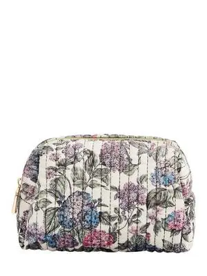 FABLE ENGLAND Hydrangea Small Quilted Makeup Bag - Purple