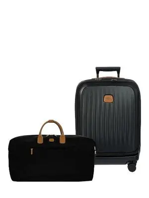 Bric'S 2-piece Set: Taormina Carry-on Spinner And X-travel Deluxe Duffle - Black