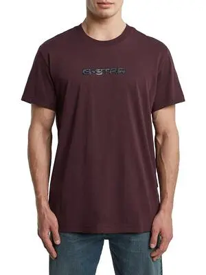 G-star Raw Gel Print Organic Cotton T-shirt - Maroon