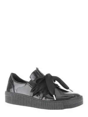 Gabor Leather Platform Sneakers Black