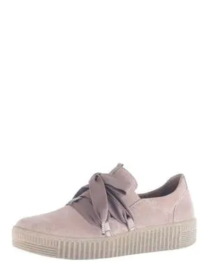 Gabor Leather Platform Sneakers Rosewood