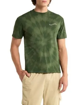 MUSEUM OF PEACE & QUIET Tie Dye Wordmark Graphic T-shirt - Forest