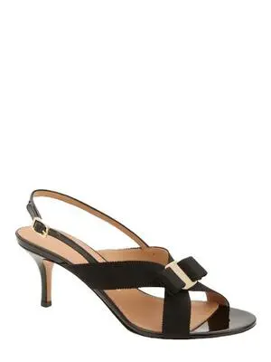 FERRAGAMO Rima Vara Bow Slingback Sandal - Nero Nero Biscotto