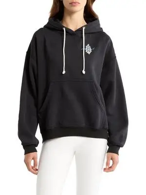 Free People Final Call Graphic Hoodie - Black/tofu Combo