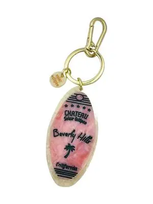 SOLAR ECLIPSE Hand-painted Chateau Key Chain Bag Charm - Pink