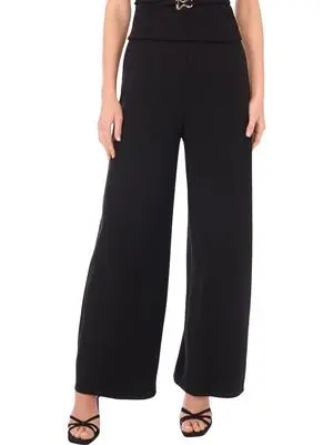 Vince Camuto Wide Leg Pull On Pants - Rich Black