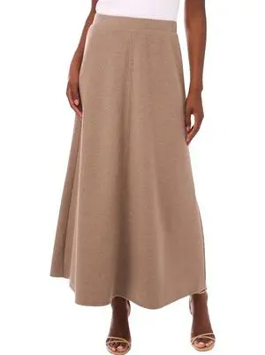 Vince Camuto A-line Maxi Sweater Skirt - Beige