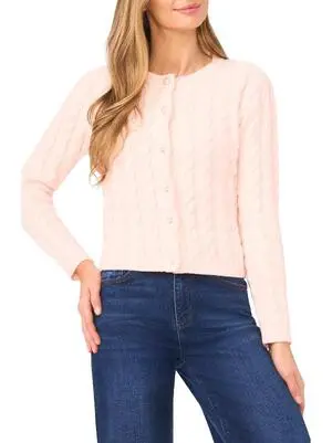 CECE DUPRAZ Cable Stitch Cardigan - Cotton Candy Pink