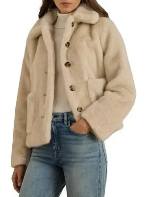 Ralph Lauren Faux Fur Jacket - Cream