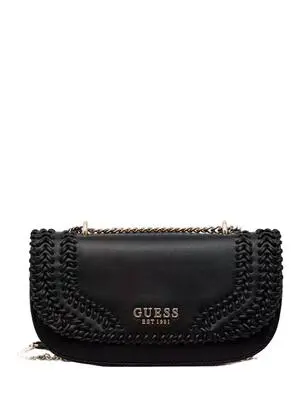 Guess Braided Chain-detail Crossbody Bag - Black
