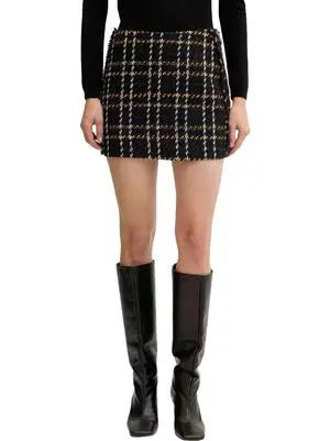 SILVIAN HEACH Checked Mini Skirt - Black