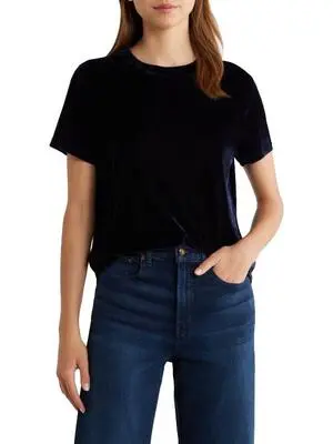 Madewell Velvet T-shirt - Midnight Navy