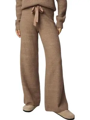 Splendid Ribbed Side Sweater Pants - Macchiato Brown Heather