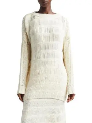 DIOTIMA Giorno Extrafine Merino Wool-blend Sweater - Off-white