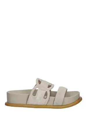 Liu Jo Maxi-logo Flat Sandals - Neutrals