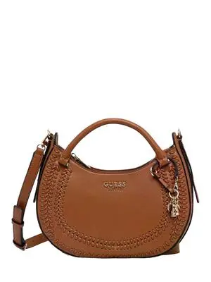 Guess Charm-detail Crossbody Bag - Brown