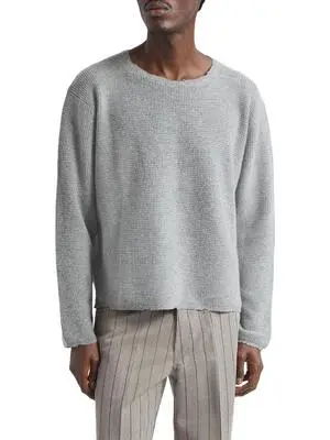SECOND / LAYER Waffle Stitch Wool & Cashmere Sweater